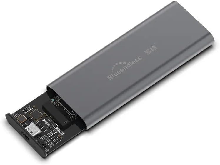 Aluminum M.2 NVME SATA SSD Enclosure Adapter, External SSD Reader USB C ...